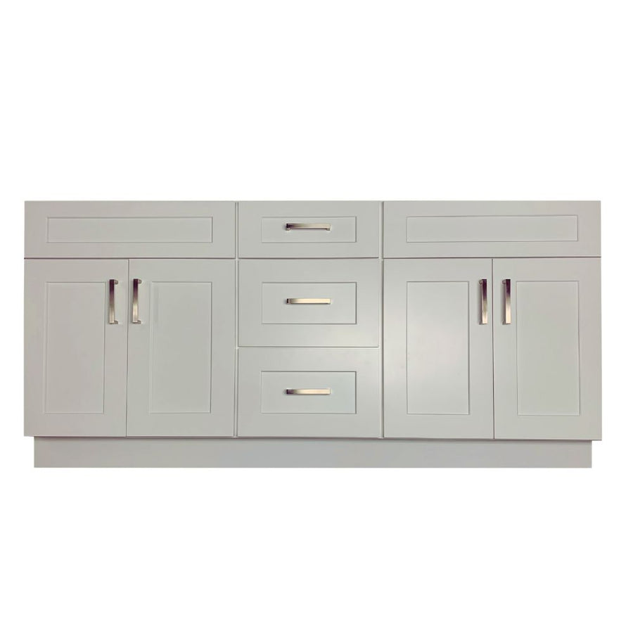 60 inch Solid Wood Double Sink Bathroom Vanity with Quartz Top & Sink ...