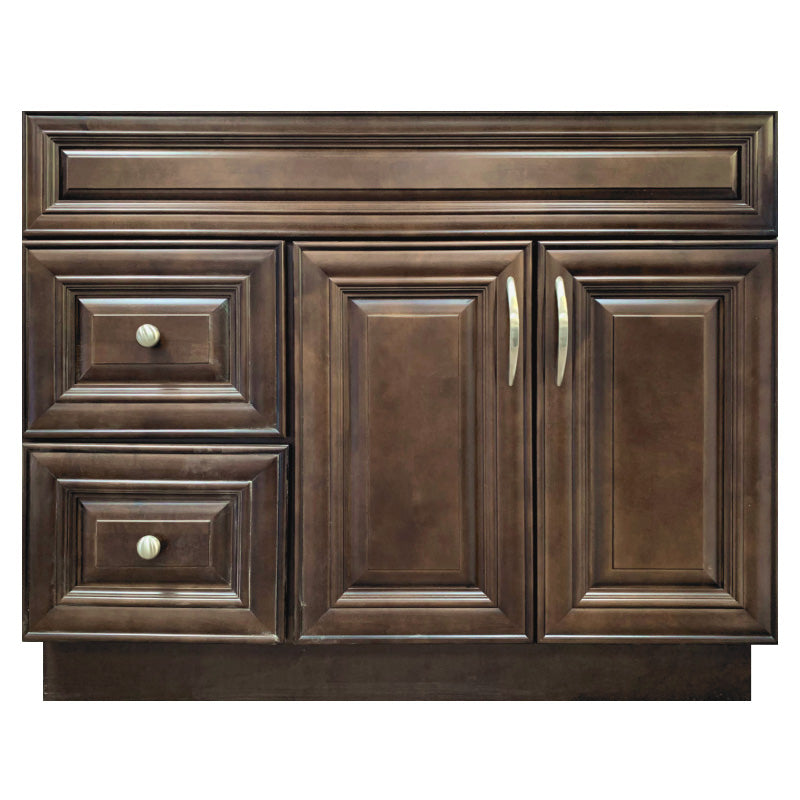 42 Inch Solid Wood Bathroom Vanity with Quartz Top & Sink, Crown VSD42L